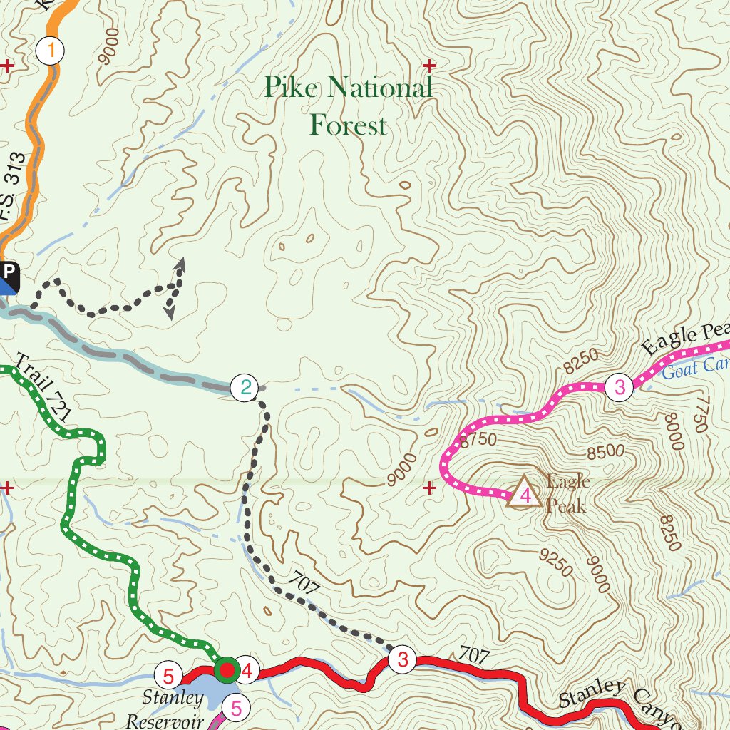 Trail Map# 11, Rampart Range Area, Pikes Peak Region Series by Pocket ...