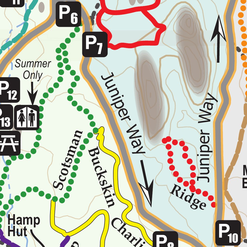 Trail Map# 10, Garden of the Gods, Rampart Range Area in the Pikes Peak ...