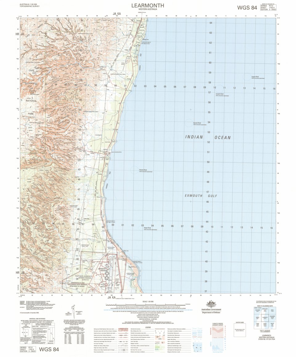 Learmonth (1753-4) Map by Geoscience Australia | Avenza Maps