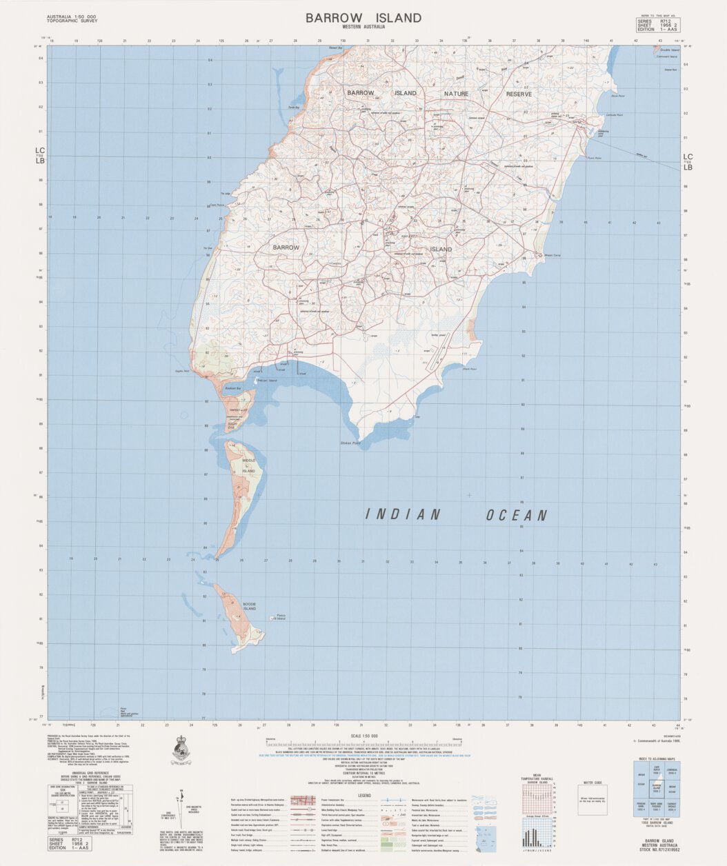 Barrow Island (1956-2) Map by Geoscience Australia | Avenza Maps
