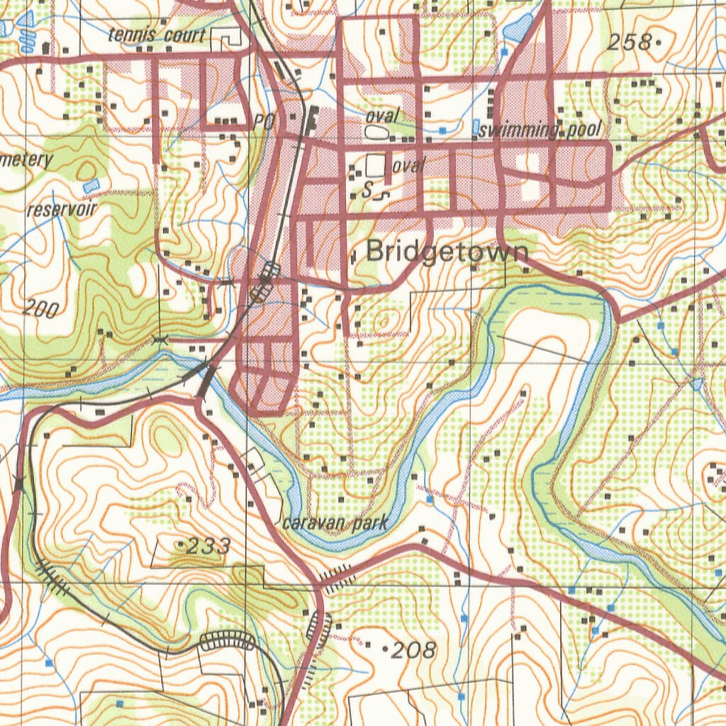Bridgetown (2130-3) Map by Geoscience Australia | Avenza Maps
