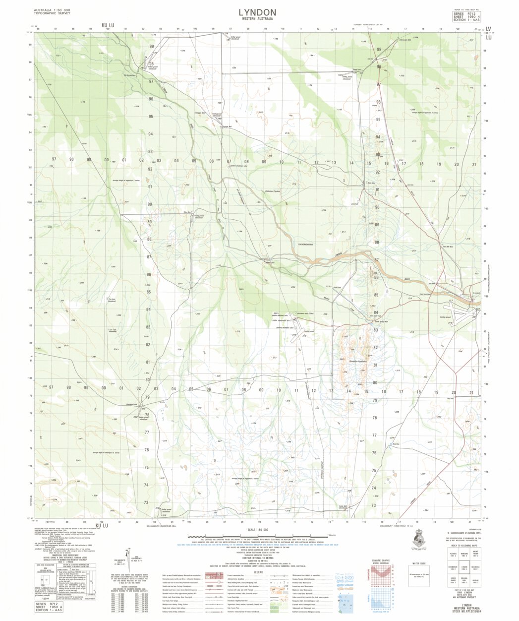 Lyndon (1950-4) Map by Geoscience Australia | Avenza Maps