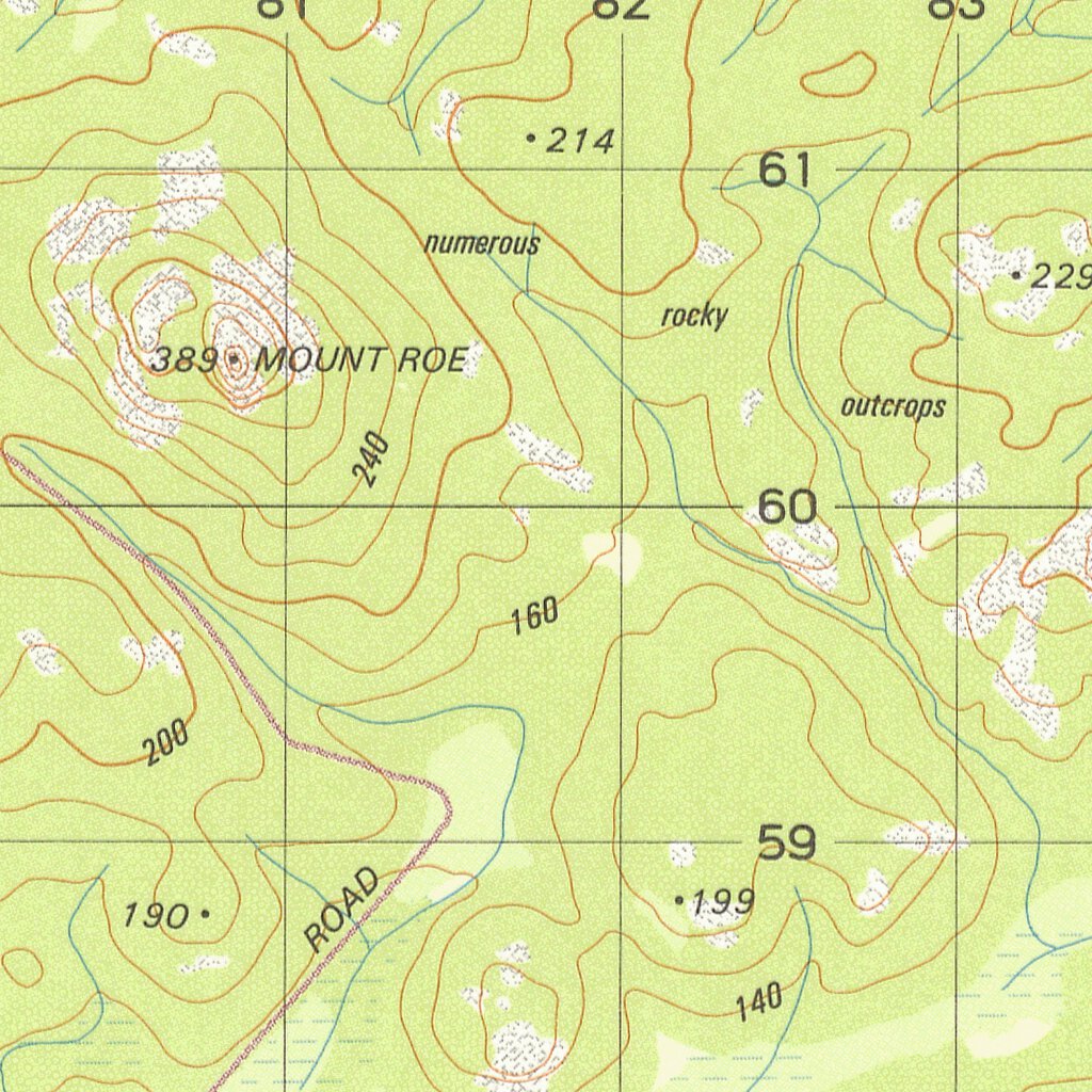 Mount Roe (2228-1) Map by Geoscience Australia | Avenza Maps