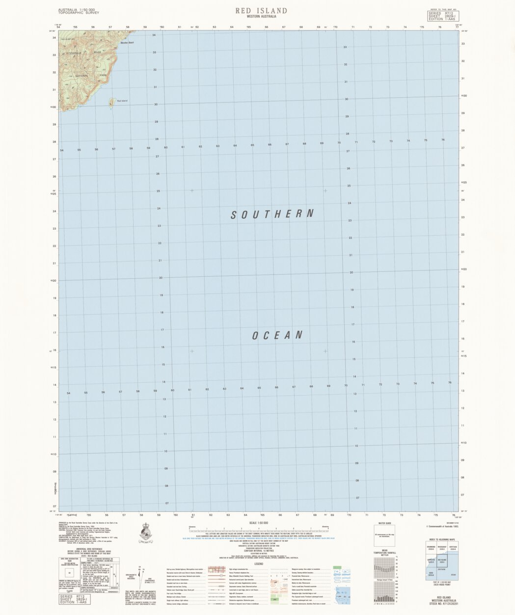 Red Island (2829-1) Map by Geoscience Australia | Avenza Maps