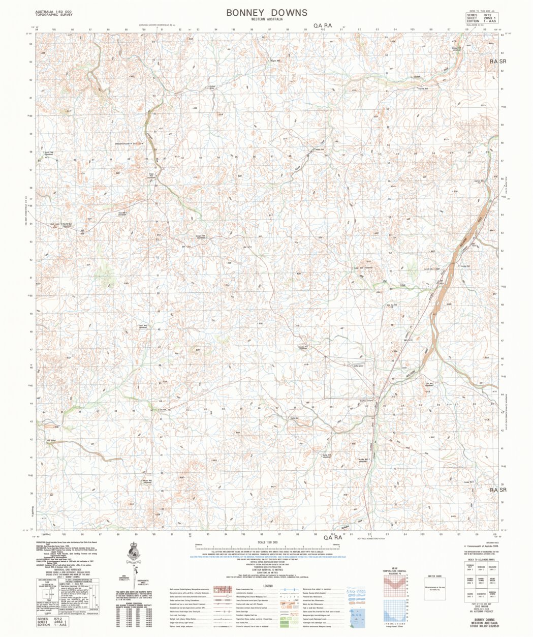Bonney Downs (2853-1) Map by Geoscience Australia | Avenza Maps