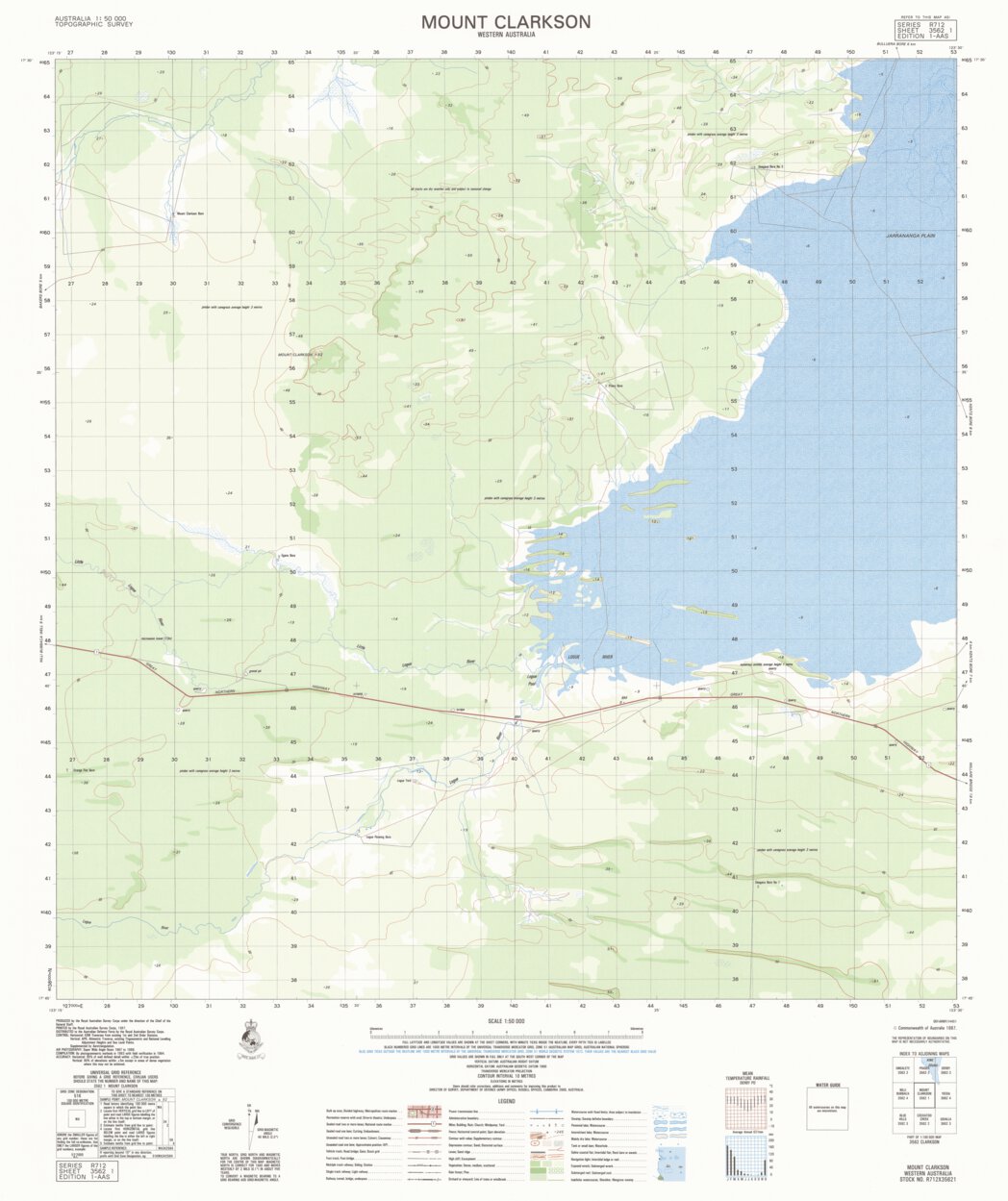Mount Clarkson (3562-1) Map by Geoscience Australia | Avenza Maps