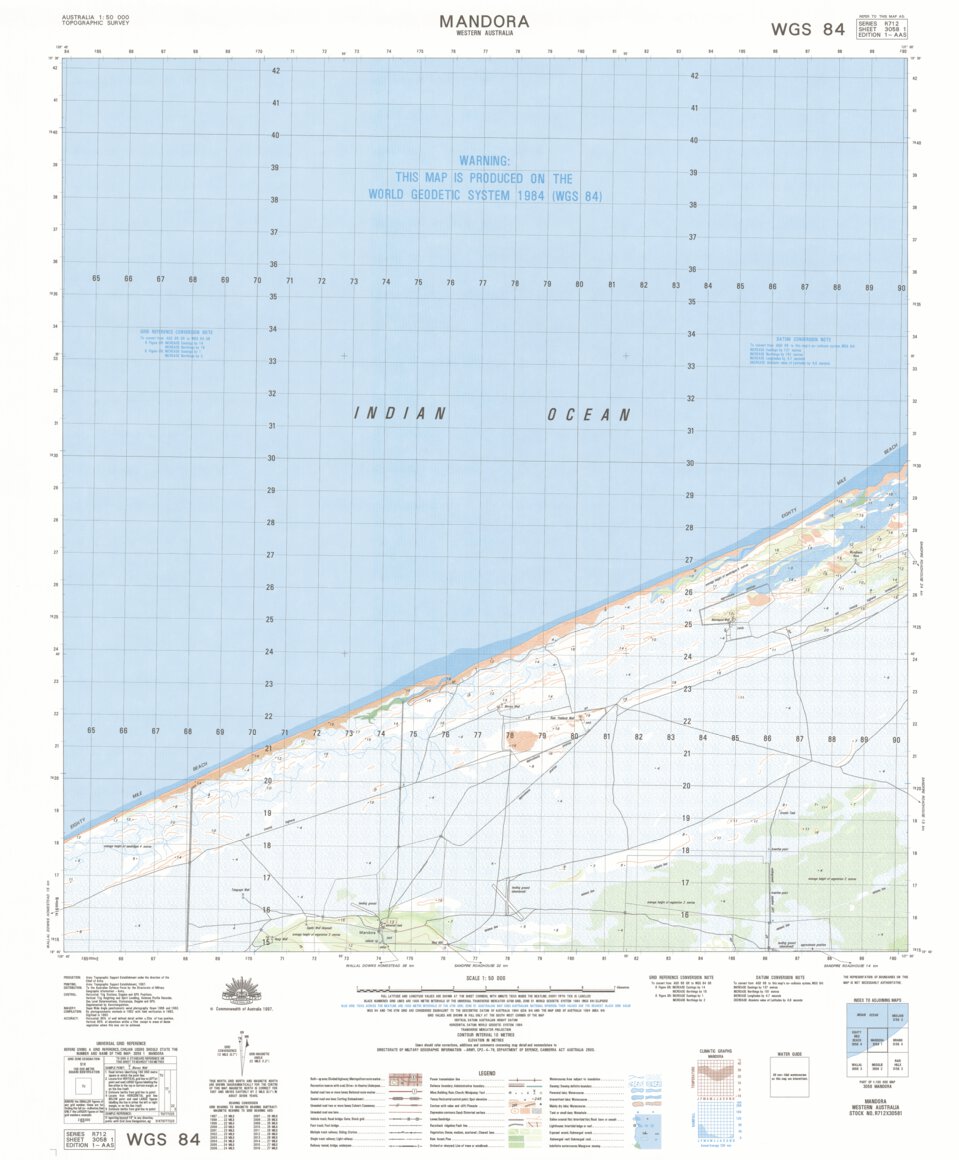 Mandora (3058-1) Map by Geoscience Australia | Avenza Maps