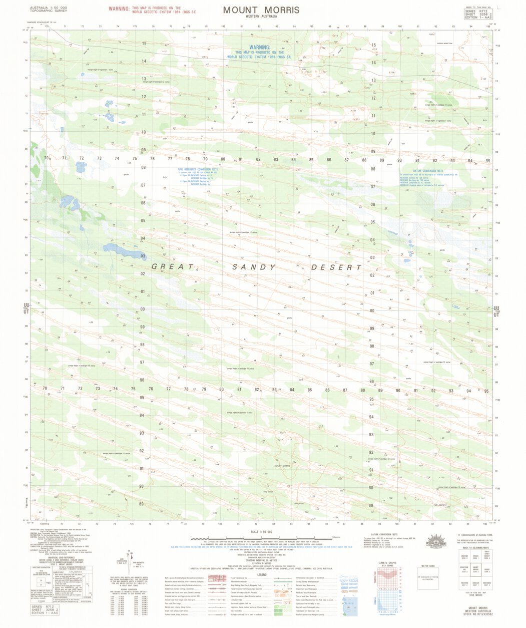 Mount Morris (3258-2) Map by Geoscience Australia | Avenza Maps