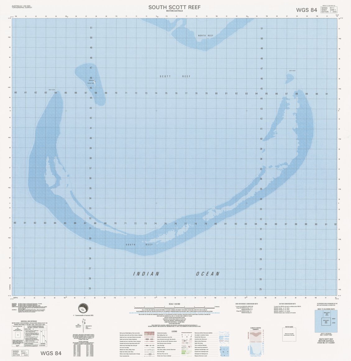 South Scott Reef (3269-1) Map by Geoscience Australia | Avenza Maps