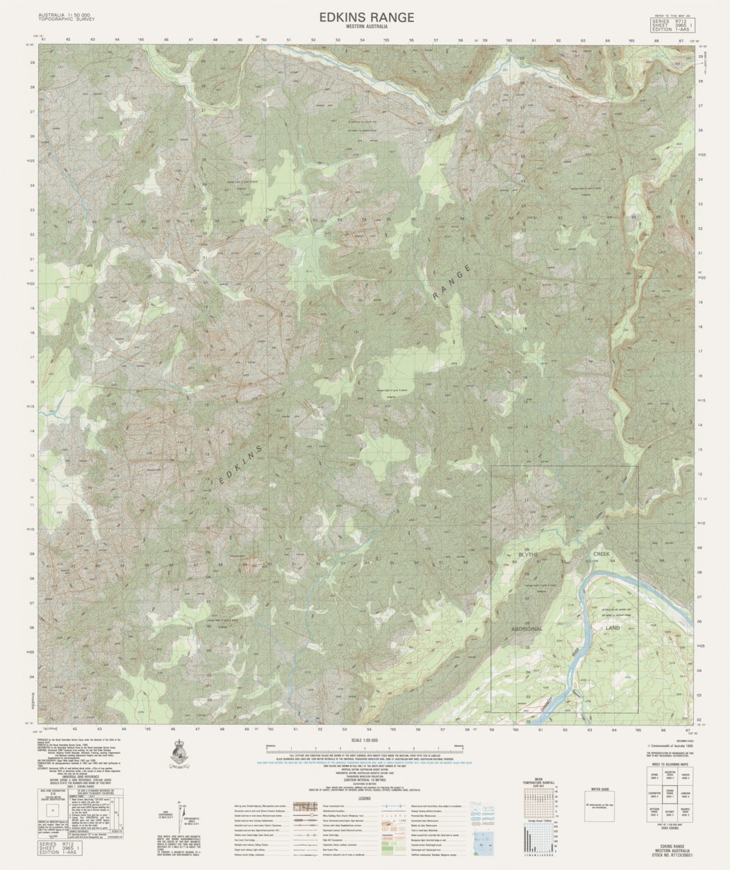 Edkins Range (3965-1) Map by Geoscience Australia | Avenza Maps