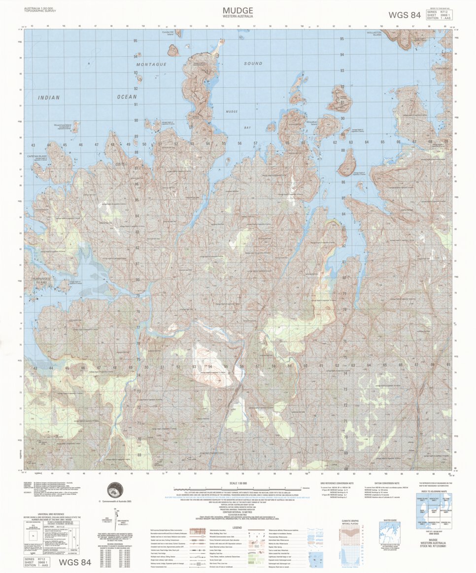 Mudge (3968-1) Map by Geoscience Australia | Avenza Maps