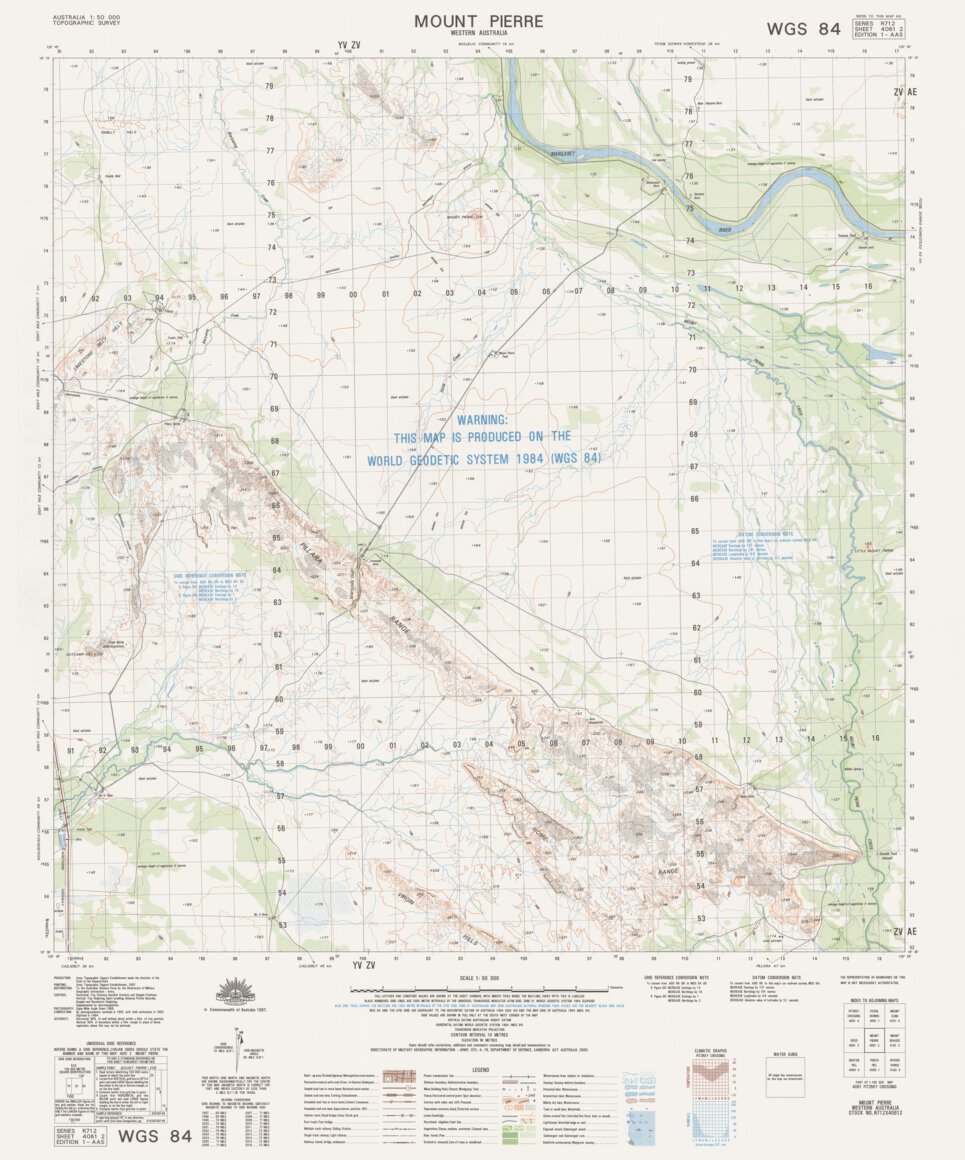 Mount Pierre (4061-2) Map by Geoscience Australia | Avenza Maps