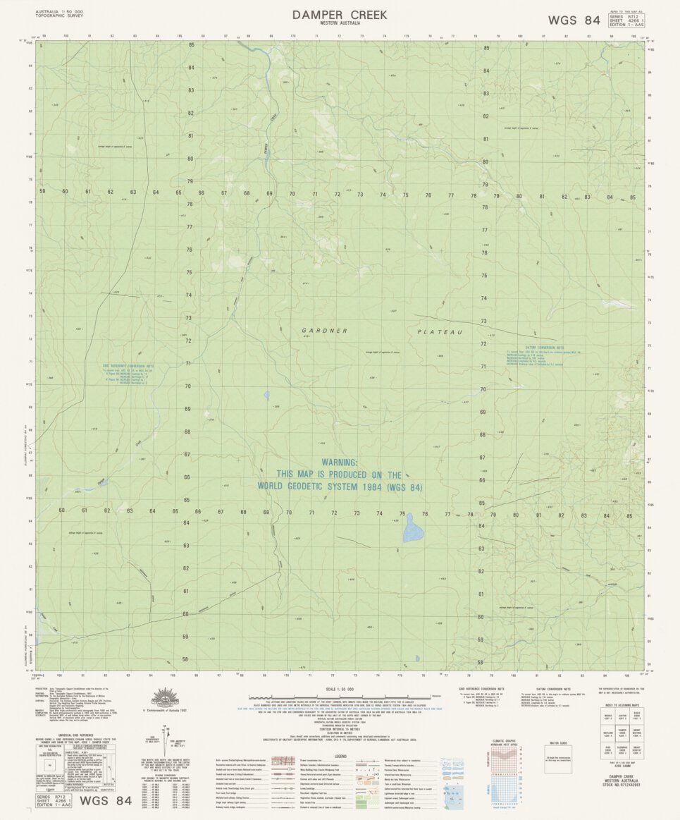 Damper Creek (4266-1) Map by Geoscience Australia | Avenza Maps