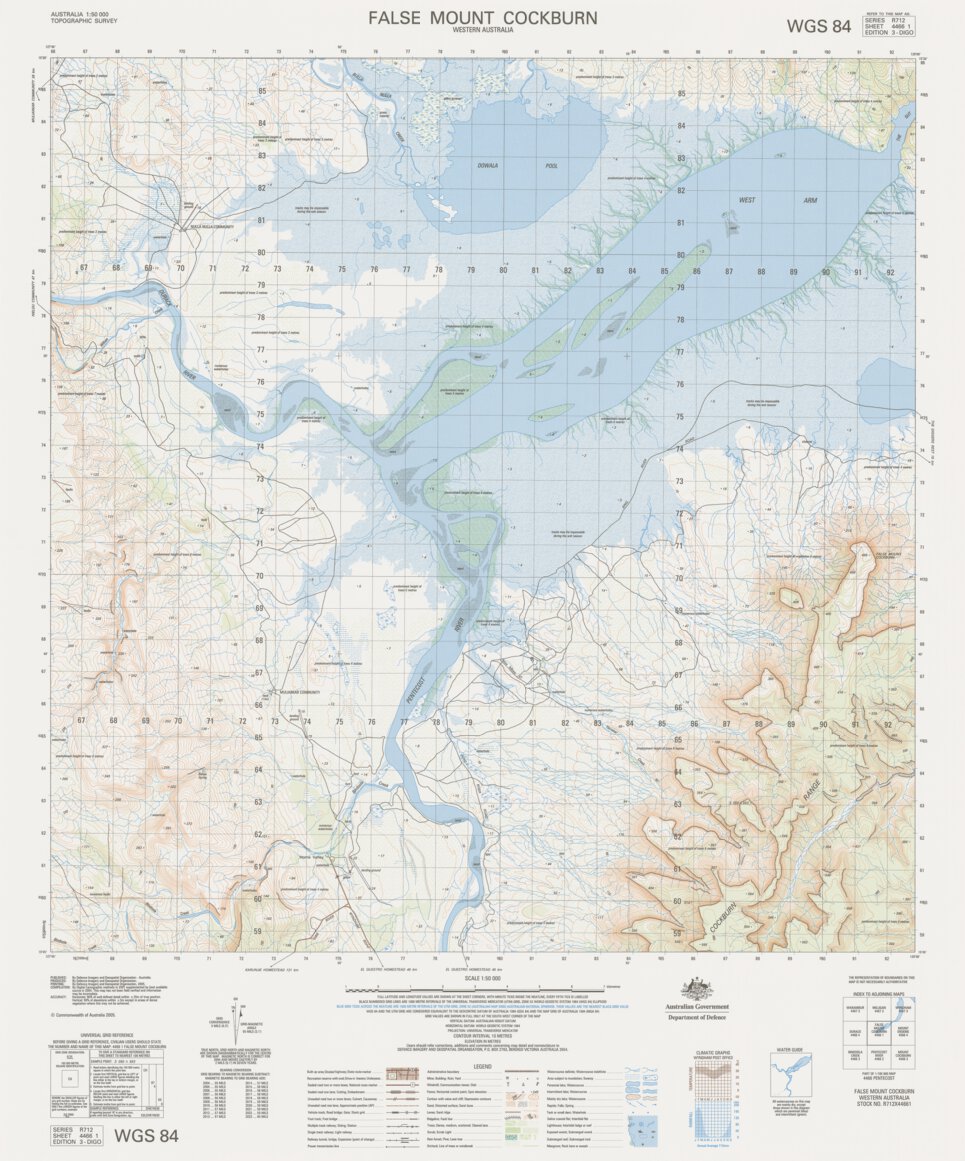 False Mount Cockburn (4466-1) Map by Geoscience Australia | Avenza Maps