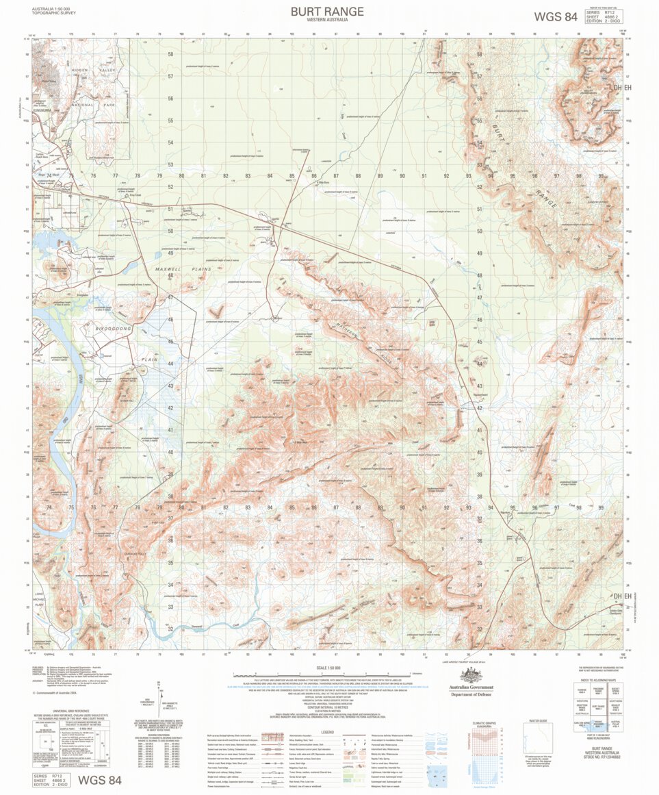 Burt Range (4666-2) Map by Geoscience Australia | Avenza Maps
