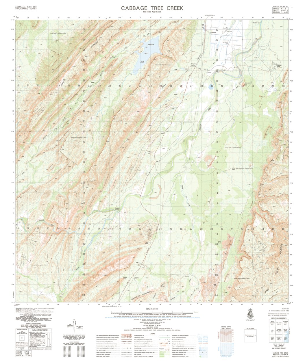 Cabbage Tree Creek (4565-1) Map by Geoscience Australia | Avenza Maps