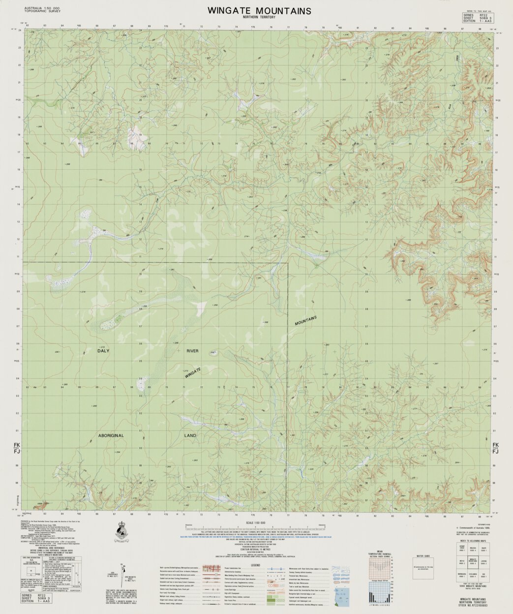 Wingate Mountains (5069-3) Map by Geoscience Australia | Avenza Maps