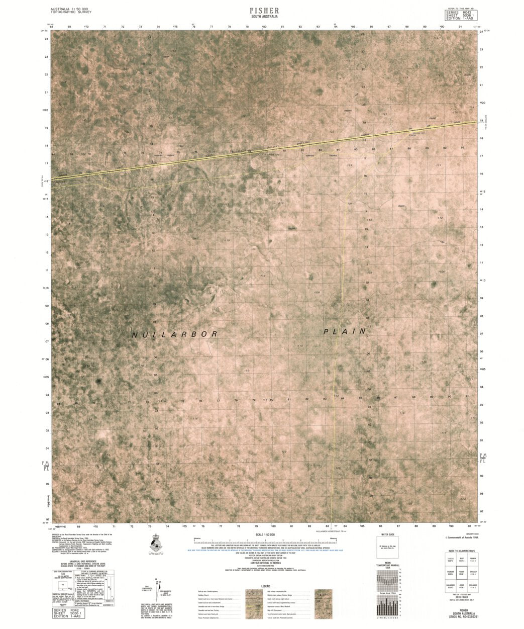 Fisher (5036-1) Map by Geoscience Australia | Avenza Maps