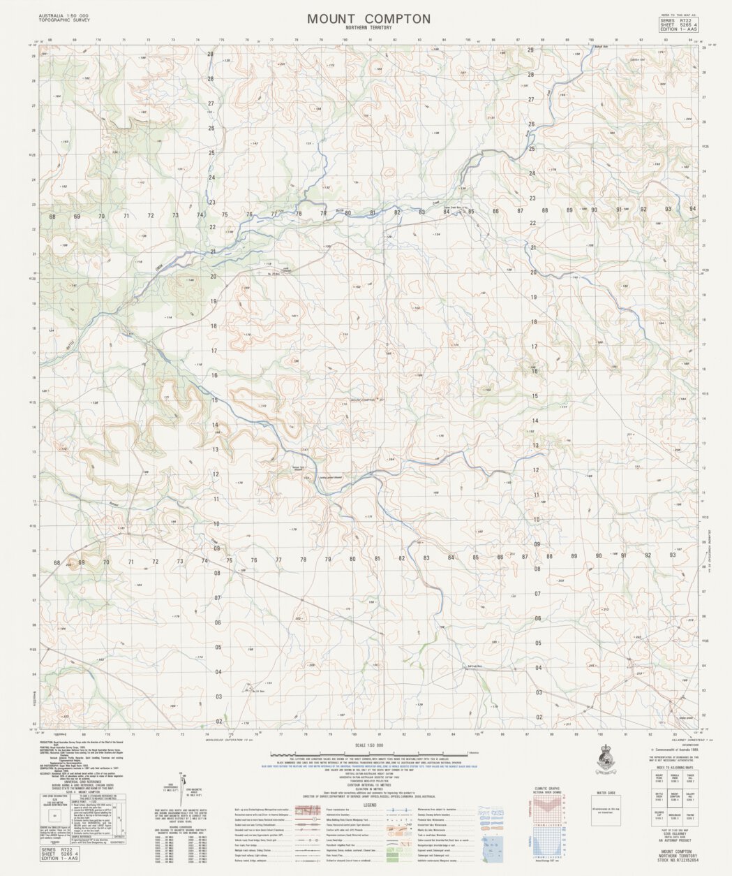Mount Compton (5265-4) Map by Geoscience Australia | Avenza Maps