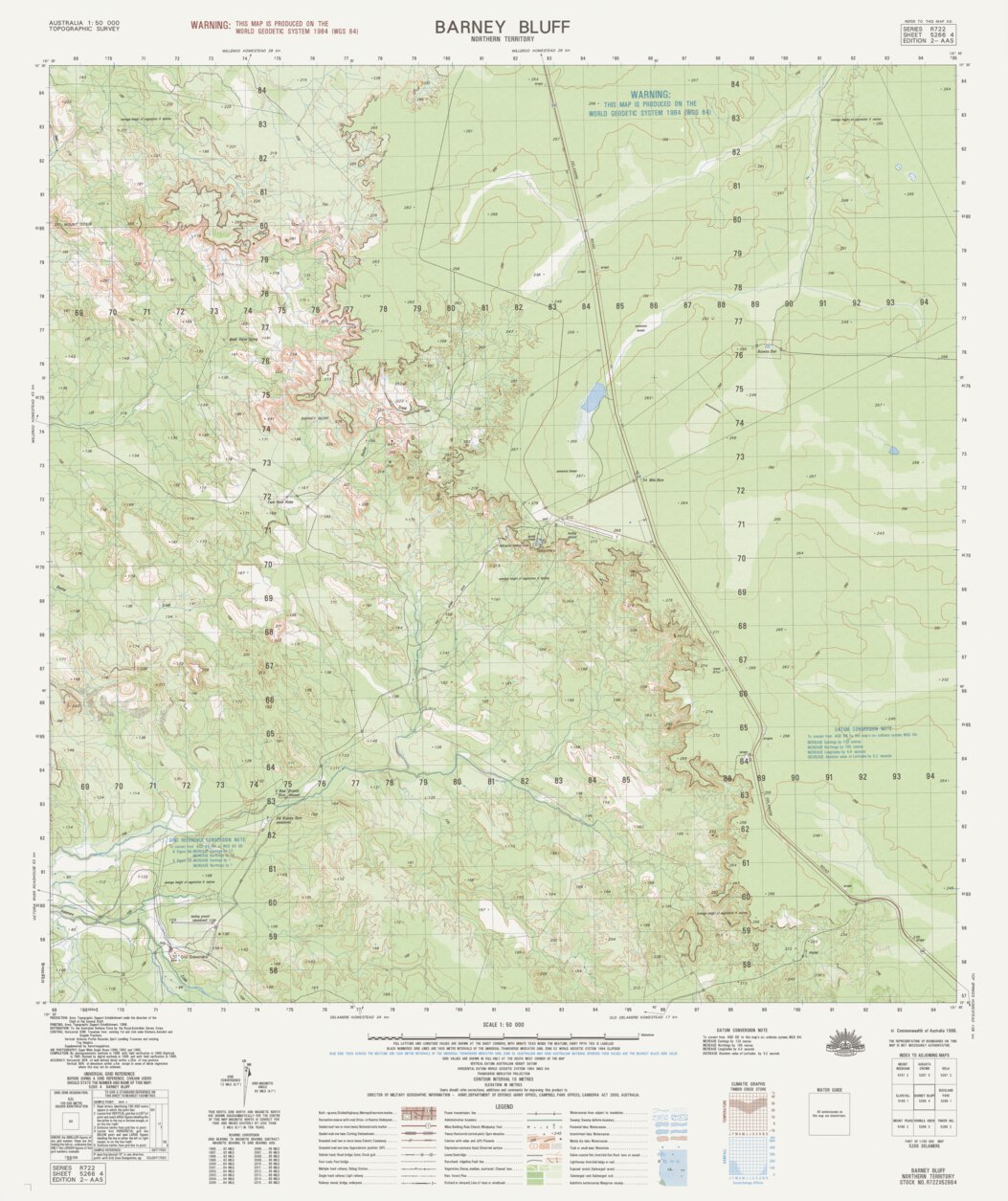 Barney Bluff (5266-4) Map by Geoscience Australia | Avenza Maps
