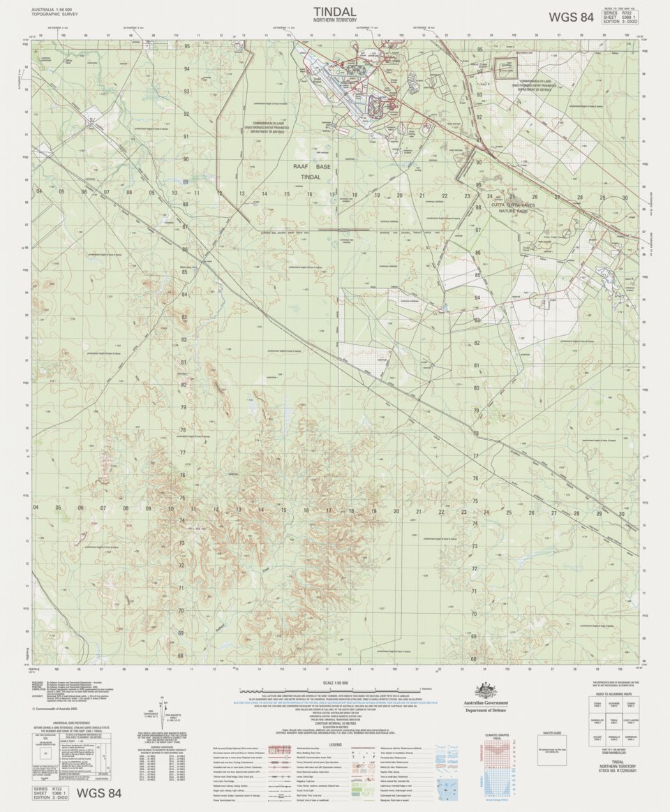 Tindal (5368-1) Map by Geoscience Australia | Avenza Maps