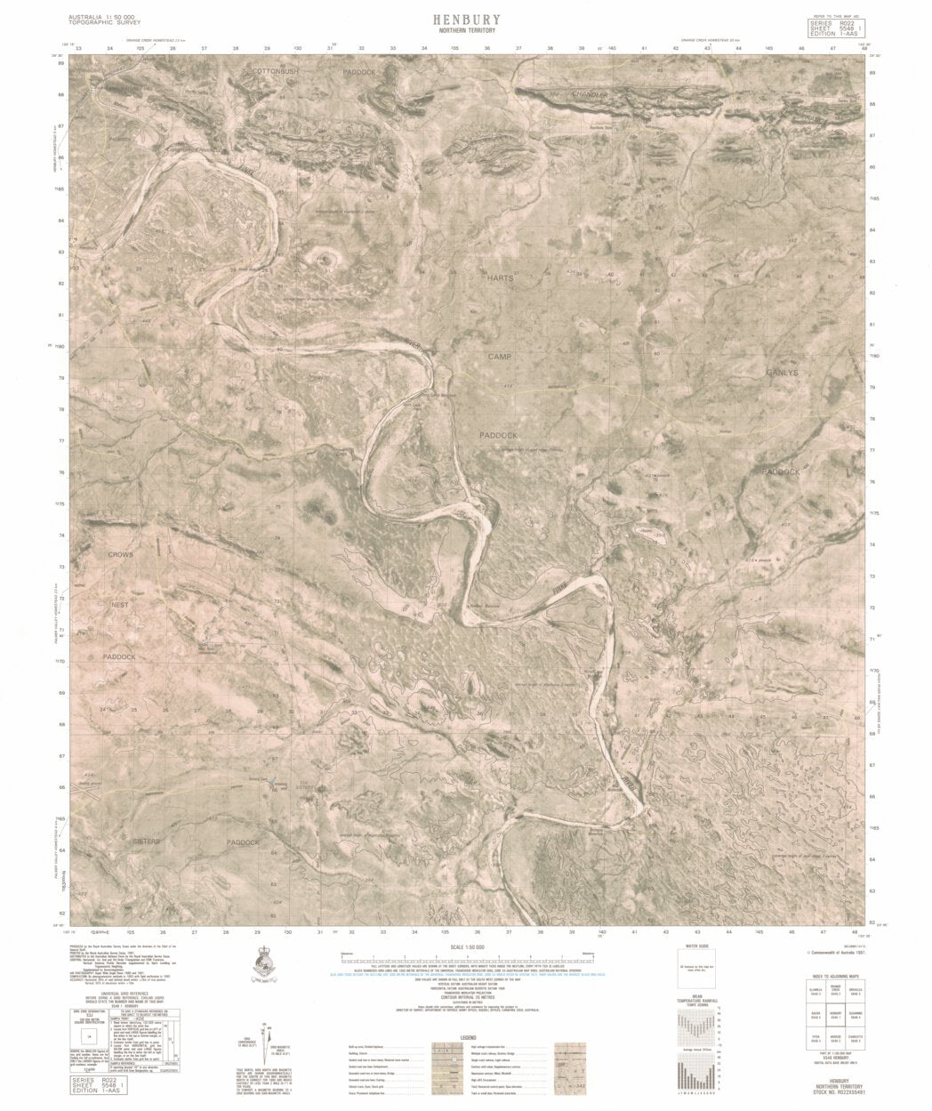 Henbury (5548-1) Map by Geoscience Australia | Avenza Maps