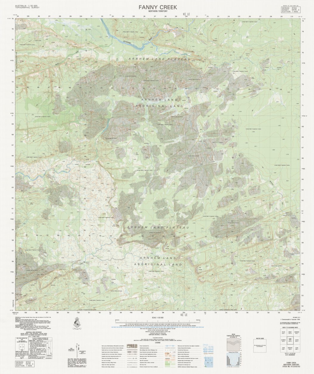 Fanny Creek (5570-3) Map by Geoscience Australia | Avenza Maps