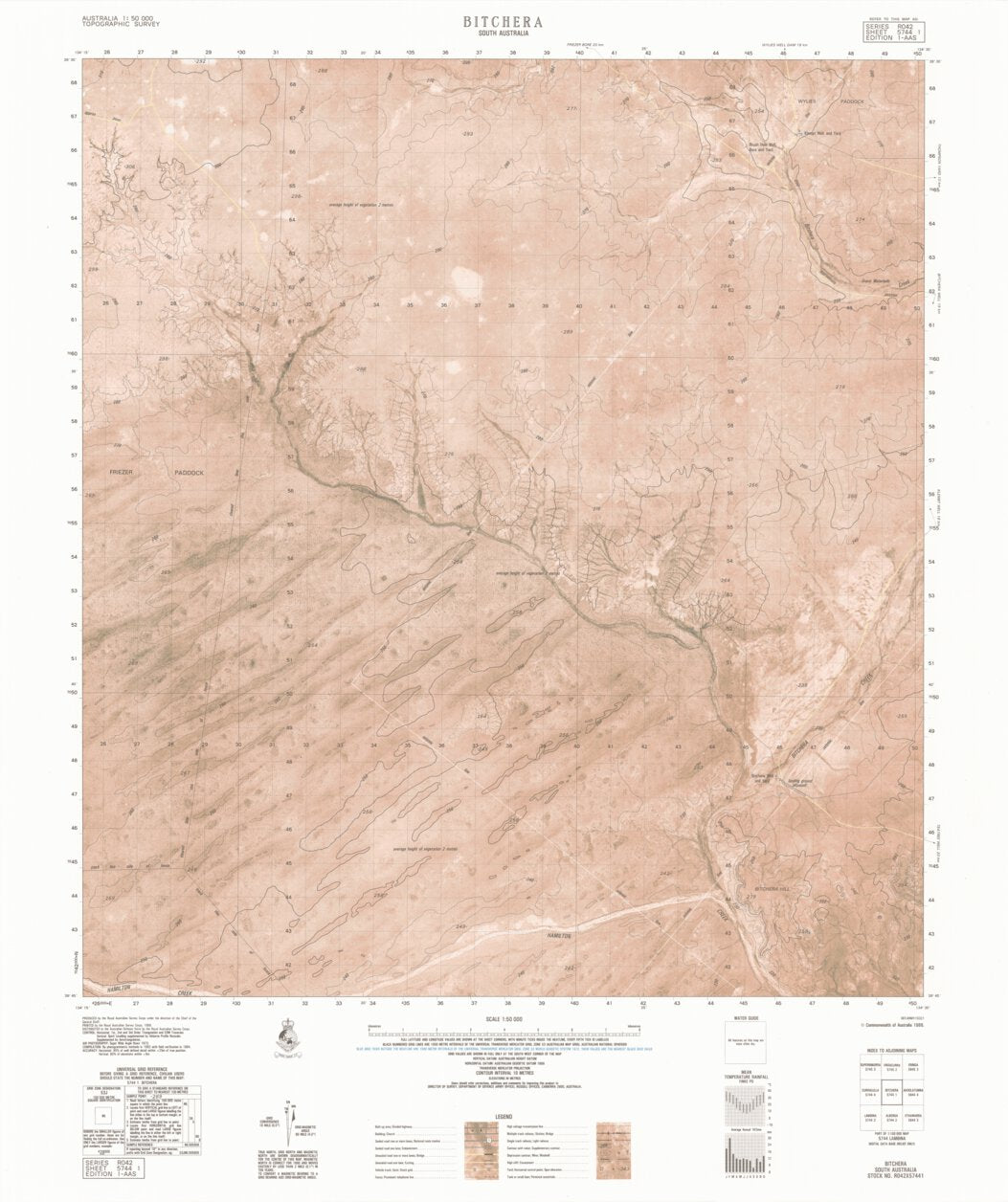 Bitchera (5744-1) Map by Geoscience Australia | Avenza Maps