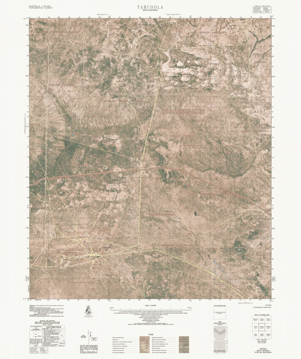 Tarcoola (5836-4) Map by Geoscience Australia | Avenza Maps