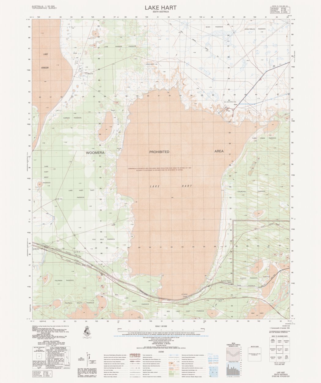 Lake Hart (6135-1) Map by Geoscience Australia | Avenza Maps