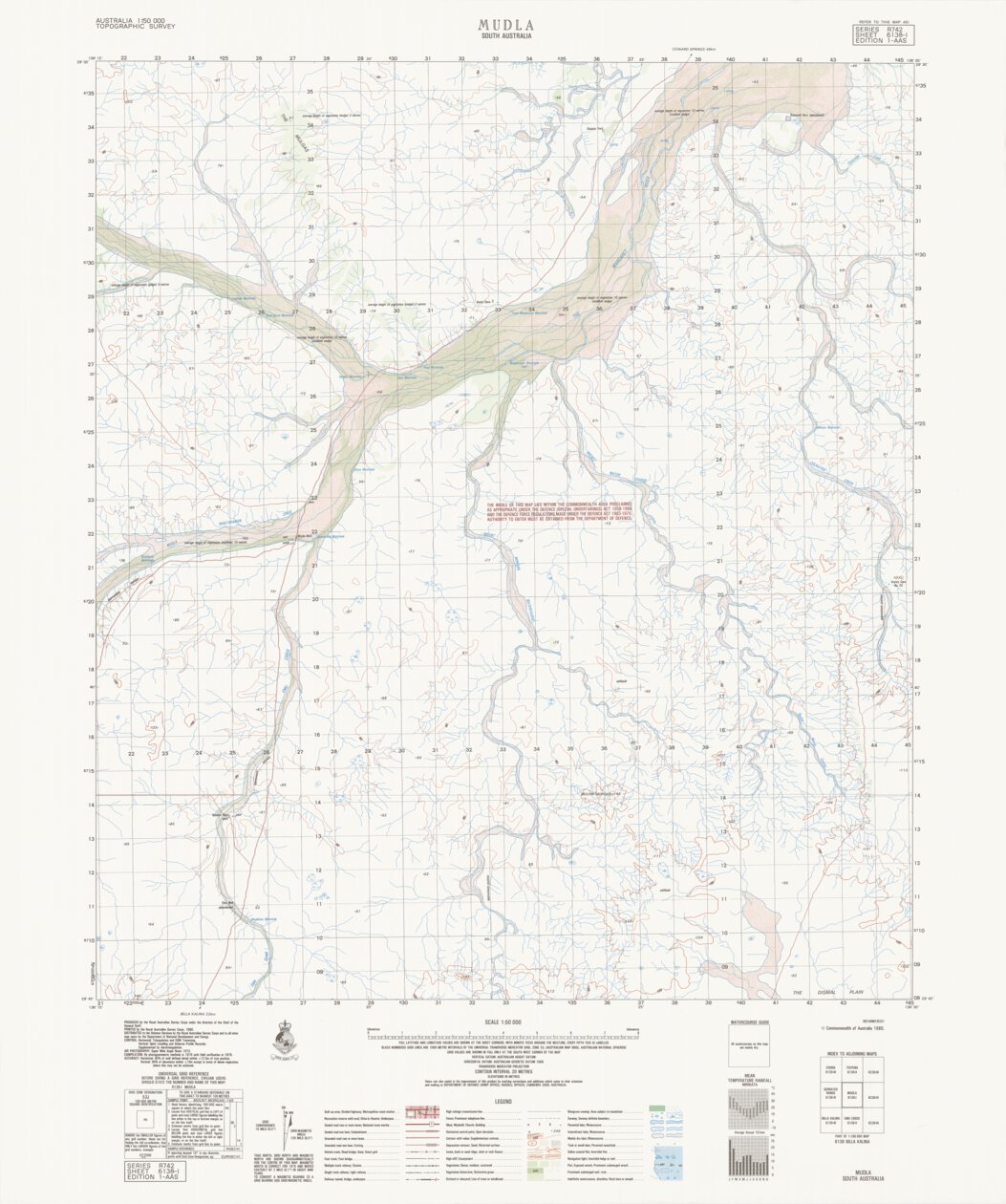 Mudla (6138-1) Map by Geoscience Australia | Avenza Maps