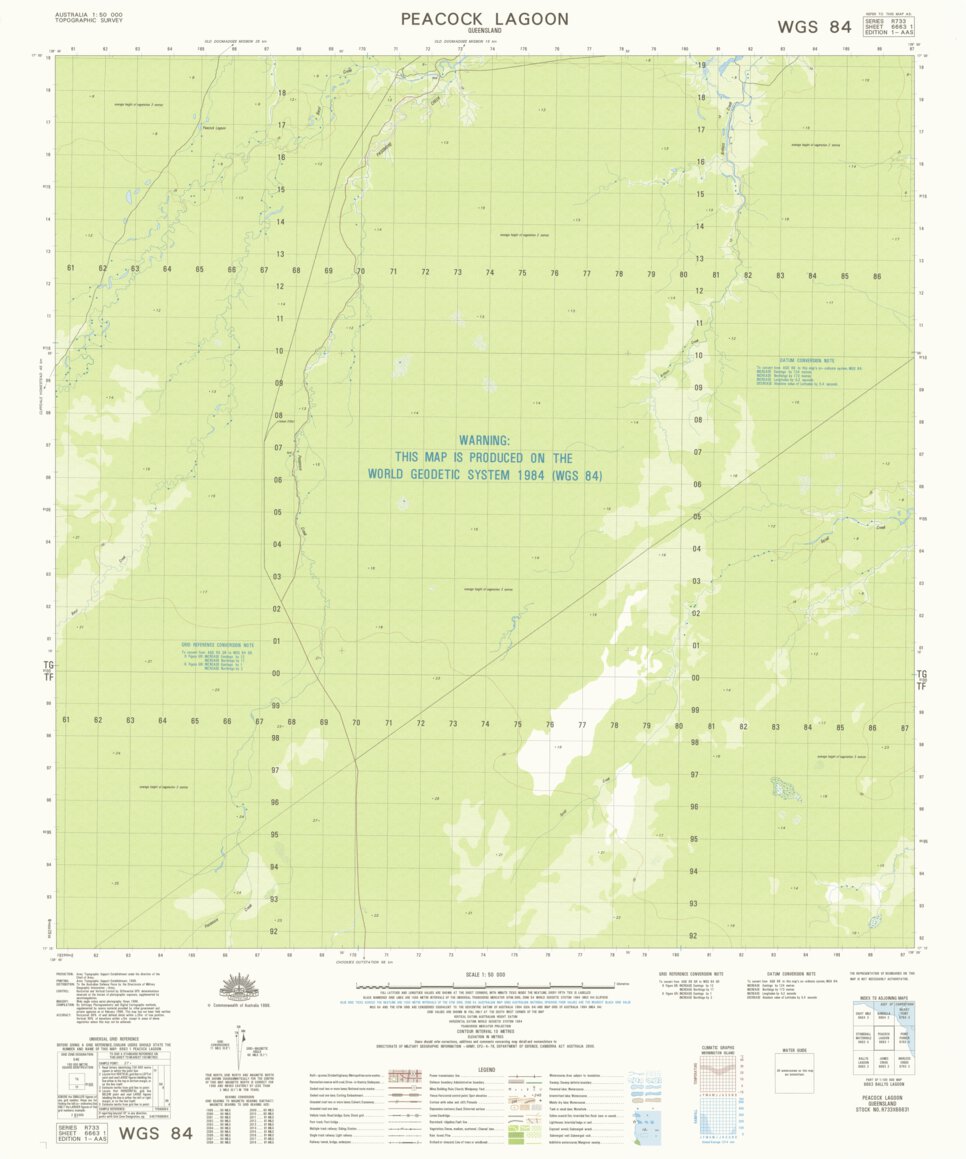 Peacock Lagoon (6663-1) Map by Geoscience Australia | Avenza Maps