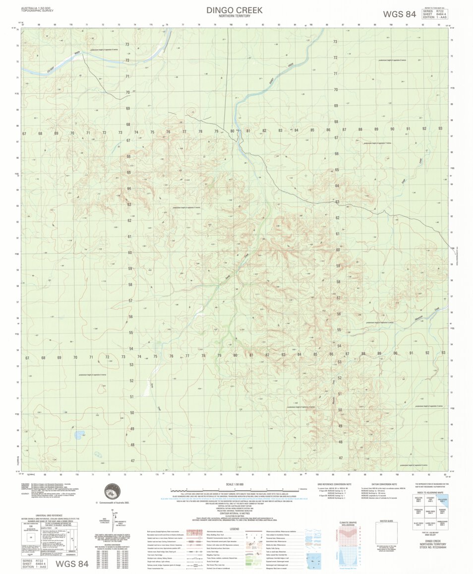 Dingo Creek (6464-4) Map by Geoscience Australia | Avenza Maps