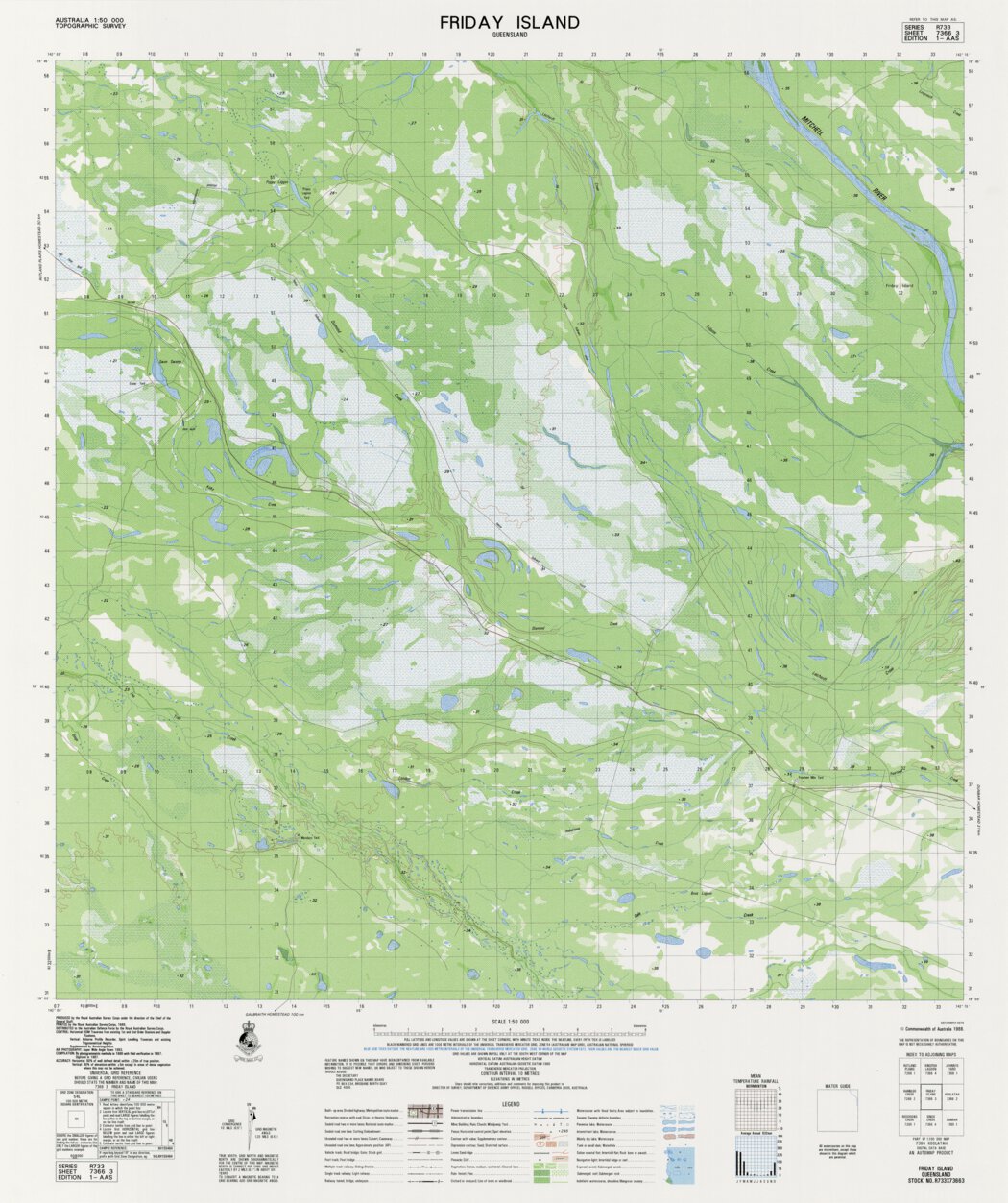 Friday Island (7366-3) Map by Geoscience Australia | Avenza Maps