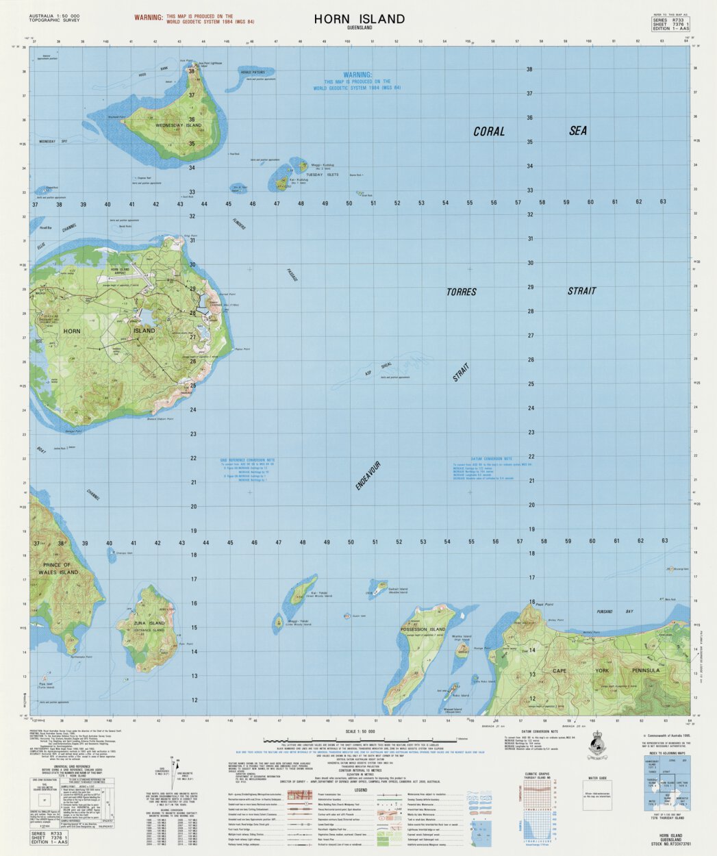 Horn Island (7376-1) Map by Geoscience Australia | Avenza Maps