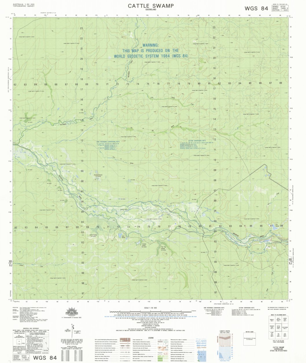 Cattle Swamp (7469-3) Map by Geoscience Australia | Avenza Maps