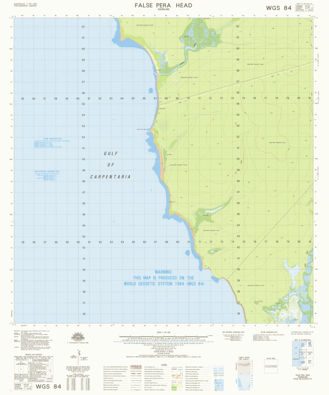 False Pera Head (7271-4) Map by Geoscience Australia | Avenza Maps