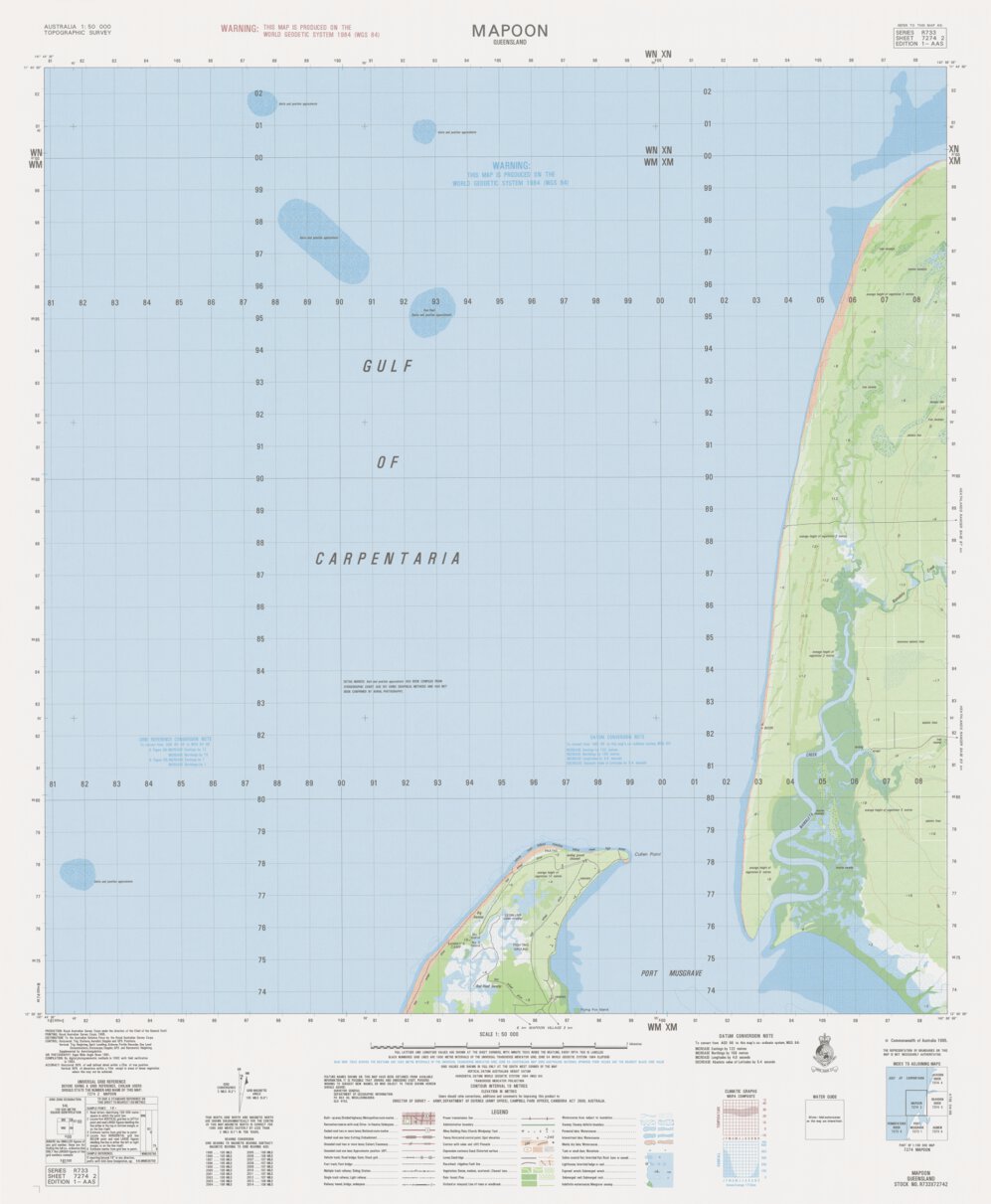 Mapoon (7274-2) Map by Geoscience Australia | Avenza Maps