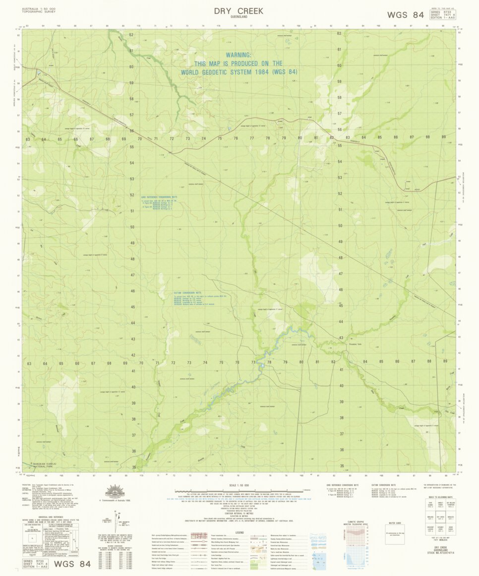 Dry Creek (7471-4) Map by Geoscience Australia | Avenza Maps