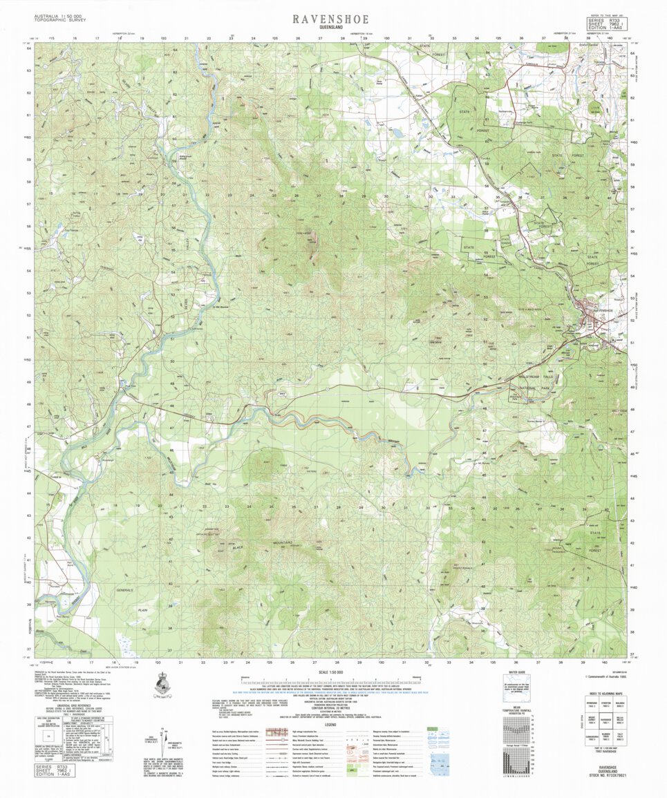 Ravenshoe (7962-1) Map by Geoscience Australia | Avenza Maps