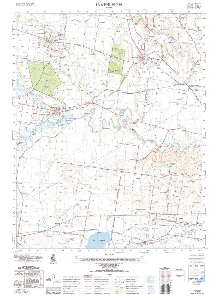 Inverleigh (7721-4) Map by Geoscience Australia | Avenza Maps