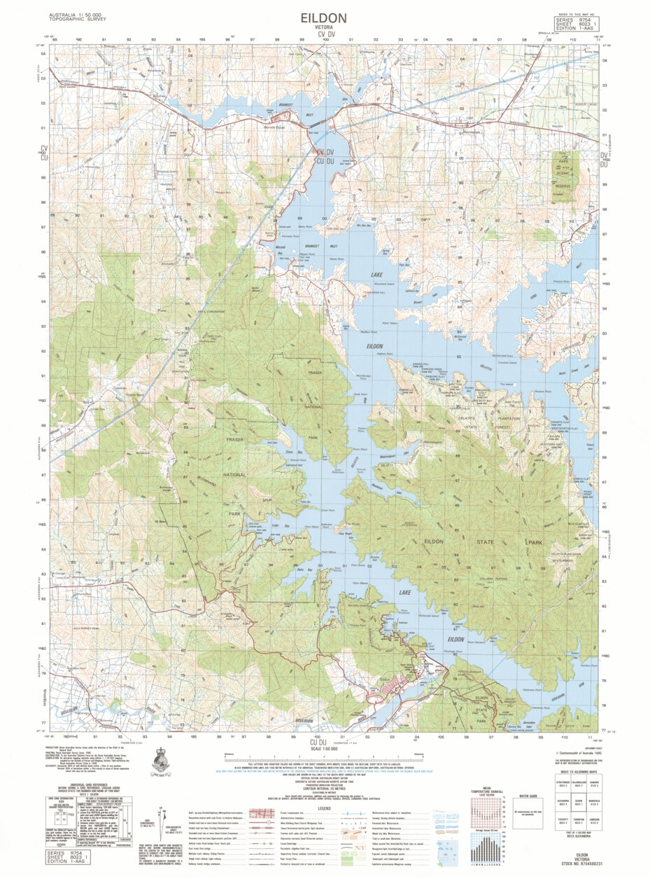 Eildon (8023-1) Map by Geoscience Australia | Avenza Maps
