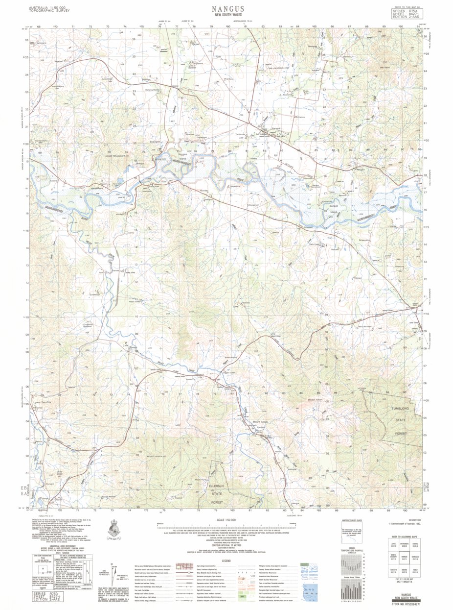 Nangus (8427-1) Map by Geoscience Australia | Avenza Maps