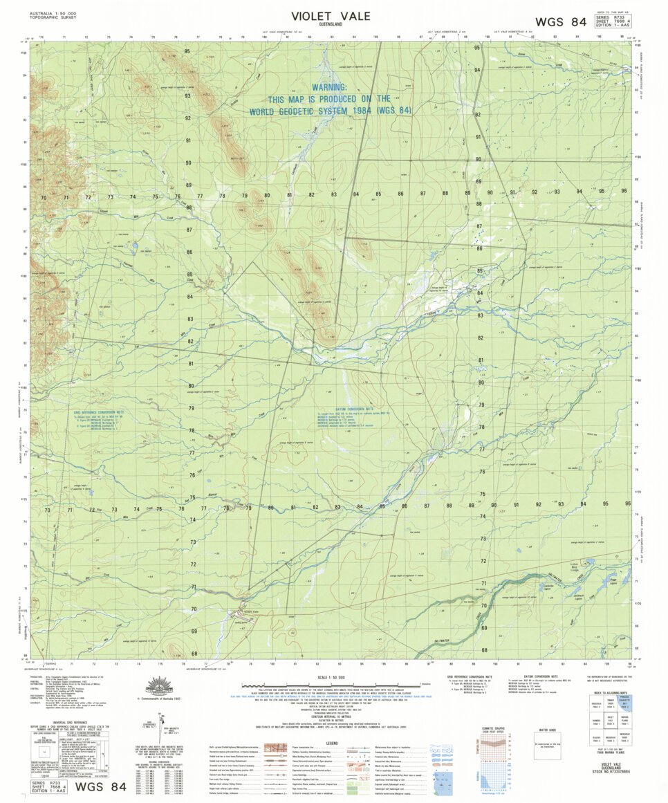 Violet Vale (7668-4) Map by Geoscience Australia | Avenza Maps
