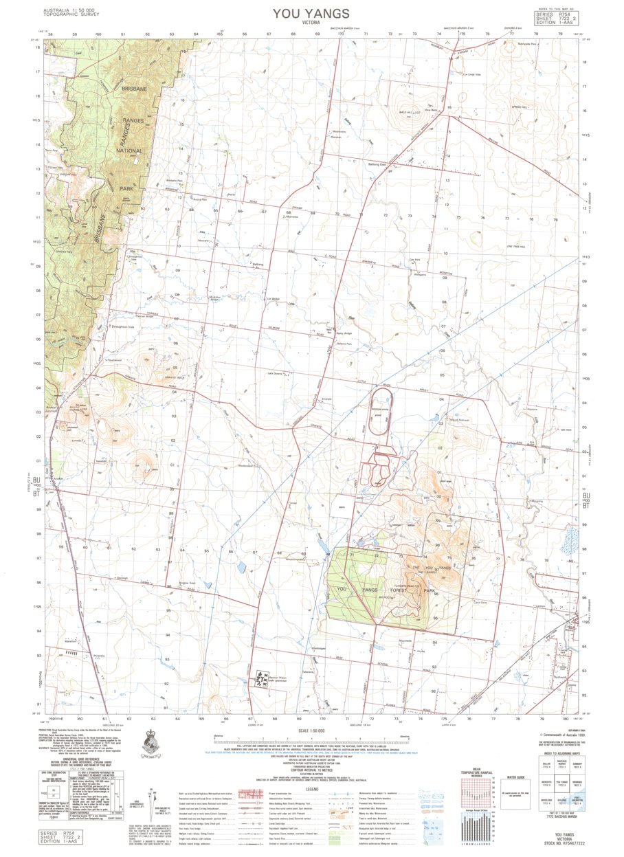 You Yangs (7722-2) Map by Geoscience Australia | Avenza Maps