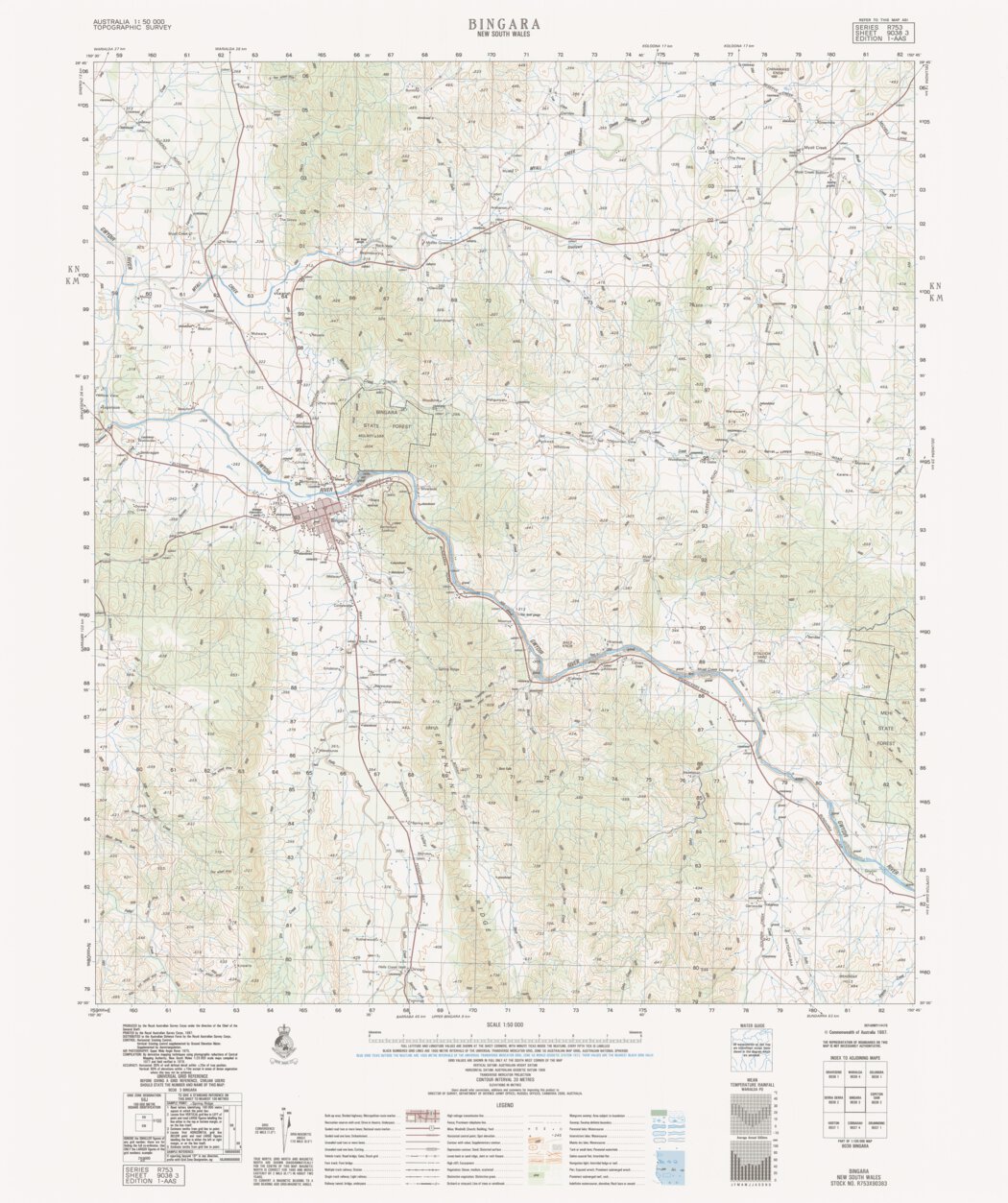 Bingara (9038-3) Map by Geoscience Australia | Avenza Maps