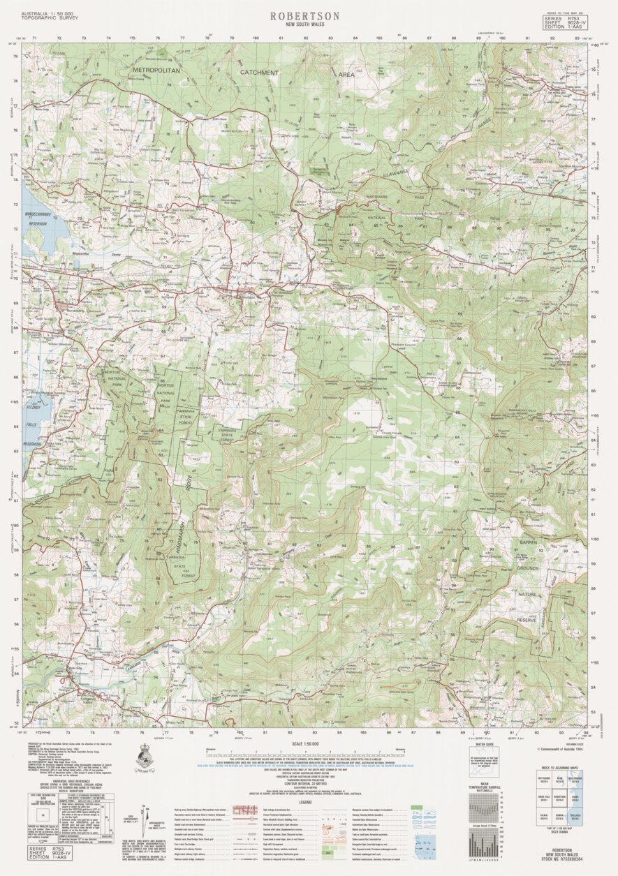 Robertson (9028-4) Map by Geoscience Australia | Avenza Maps