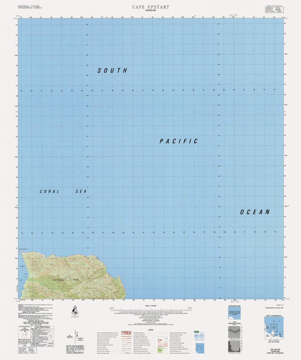 Cape Upstart (8458-1) Map by Geoscience Australia | Avenza Maps