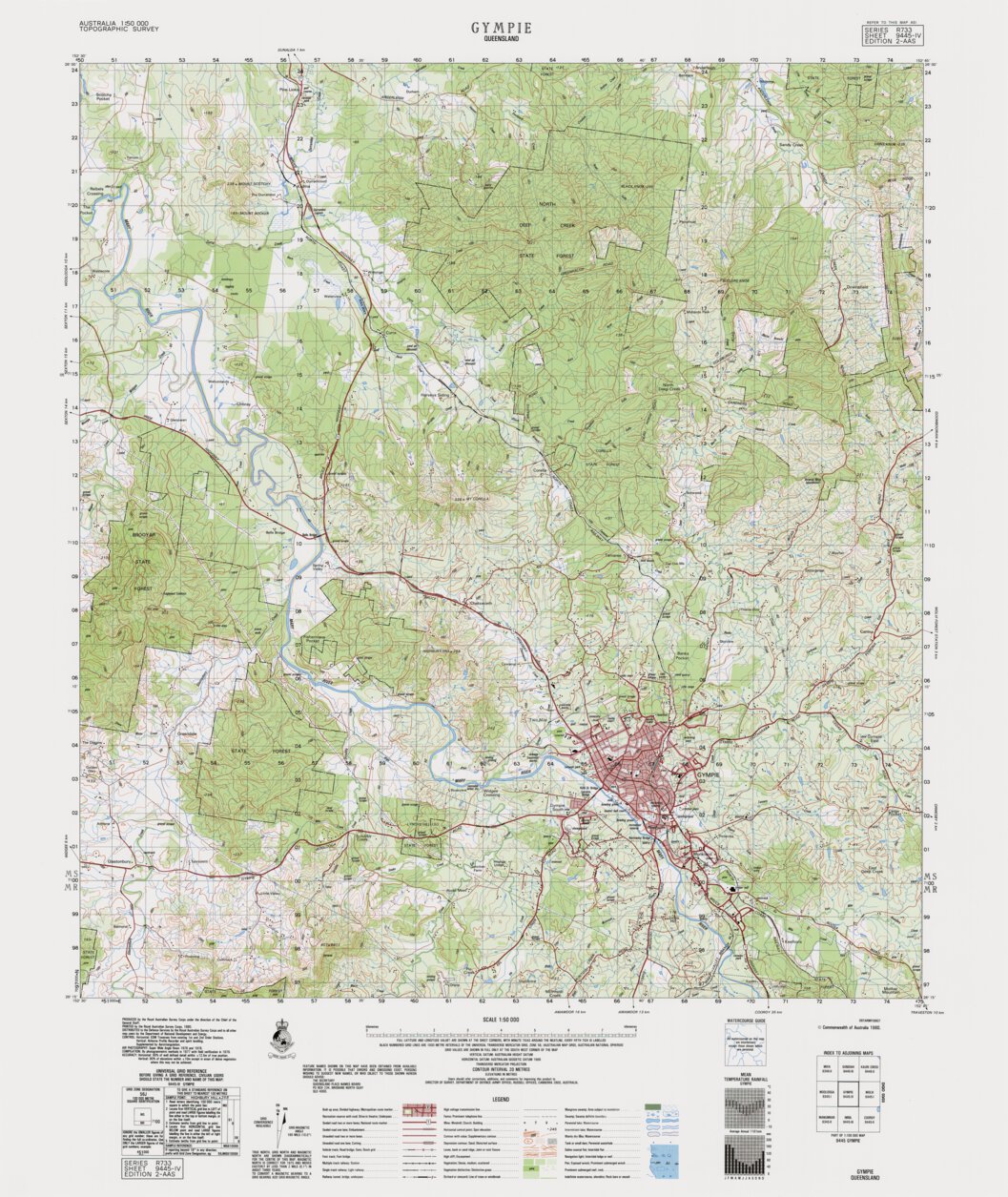 Gympie (9445-4) Map by Geoscience Australia | Avenza Maps