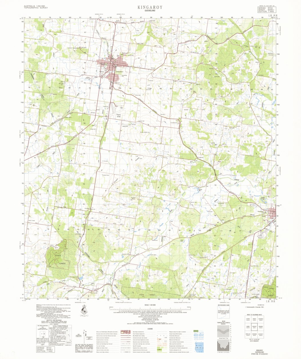 Kingaroy (9244-1) Map by Geoscience Australia | Avenza Maps